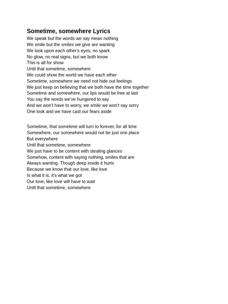 Sometime Somewhere Ryan Cayabyab | PDF