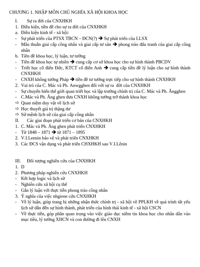 Lý thuyết CNXHKH | PDF