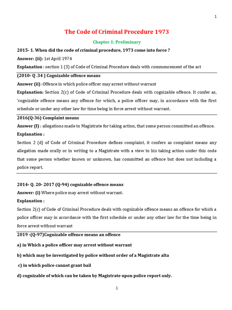 The Code of Criminal Procedure 1973 | PDF | Criminal Procedure In South Africa | Magistrate