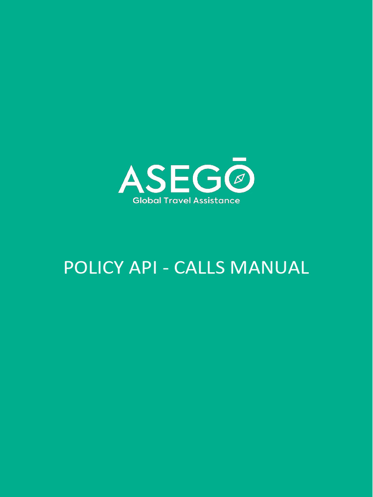 Asego Policy API Manual v2.1 | PDF | Xml | Public Key Cryptography