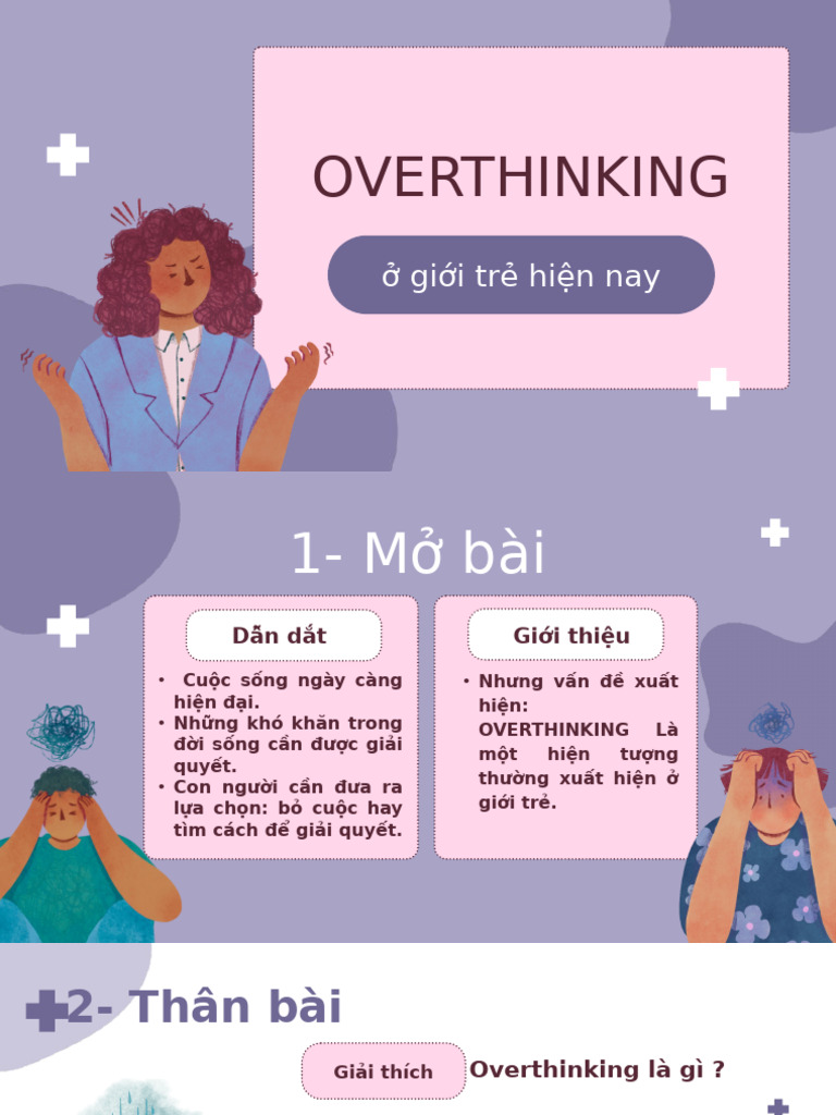 Pink Illustrated Mental Health Stress Management Presentation | PDF