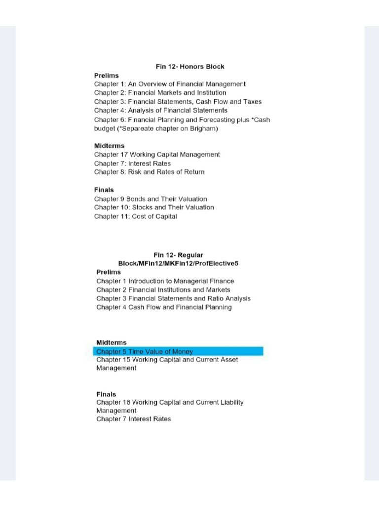 Mfin 12 | PDF