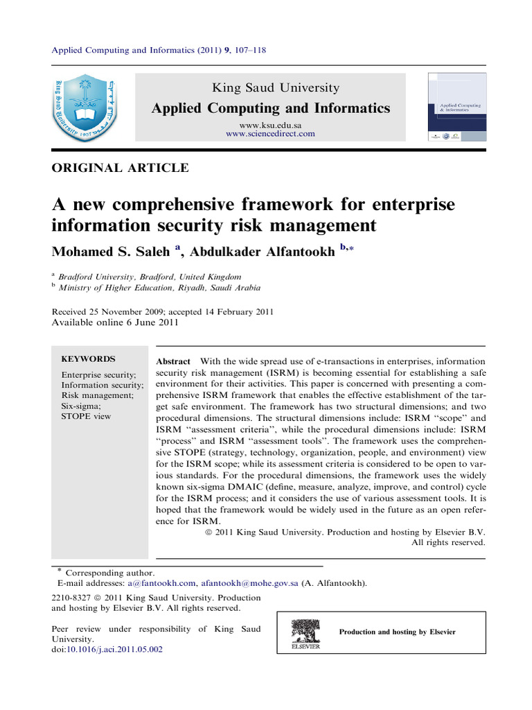 1-s2.0-S2210832711000287-main | PDF | Information Security | Vulnerability (Computing)
