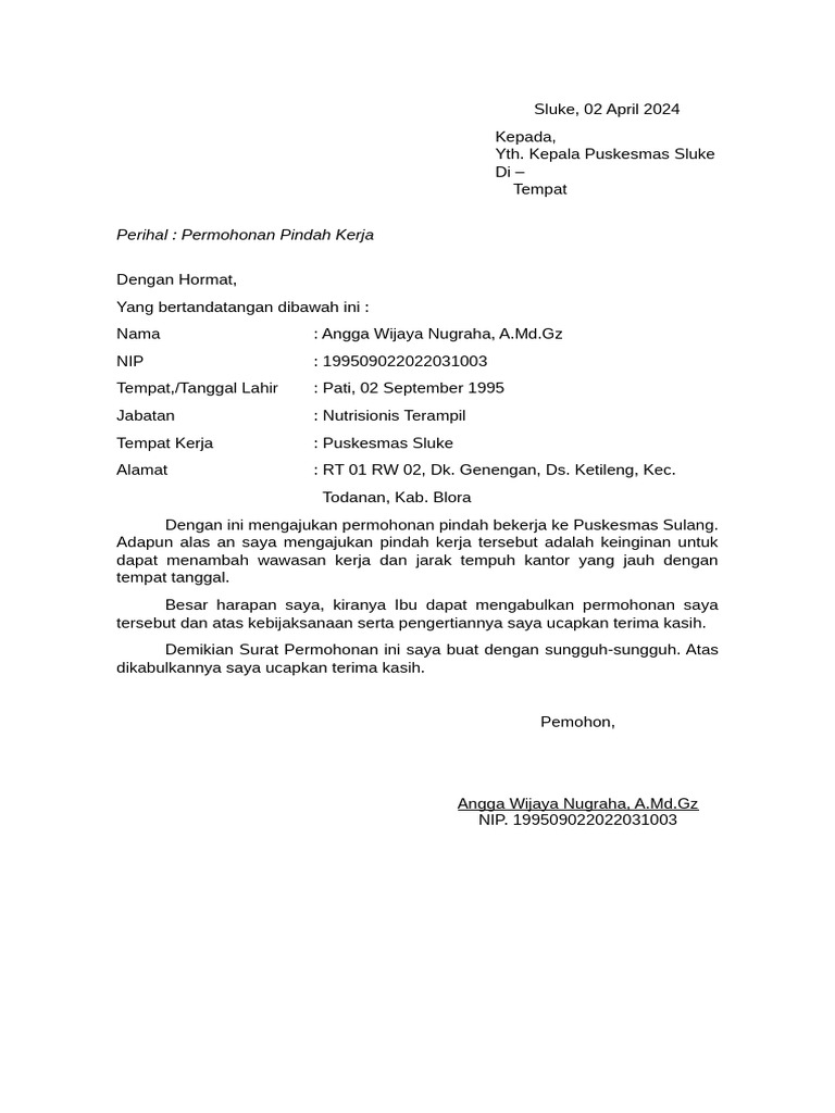 Permohonan Rekom | PDF