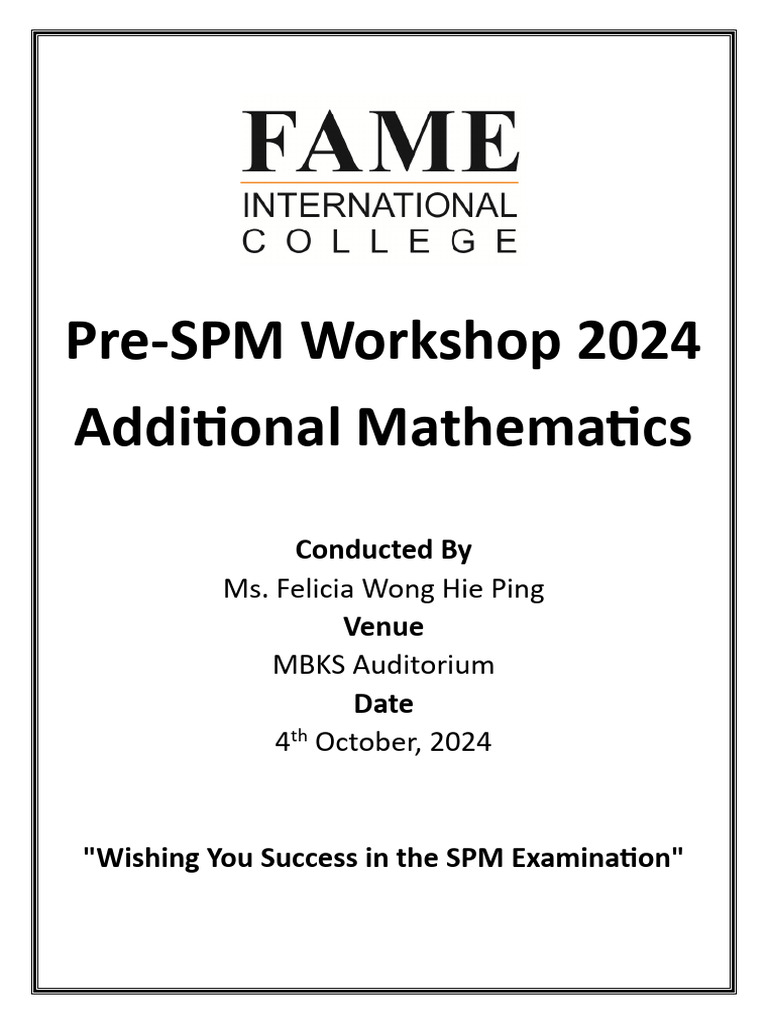 AM Workshop Questionnaire Booklet | PDF