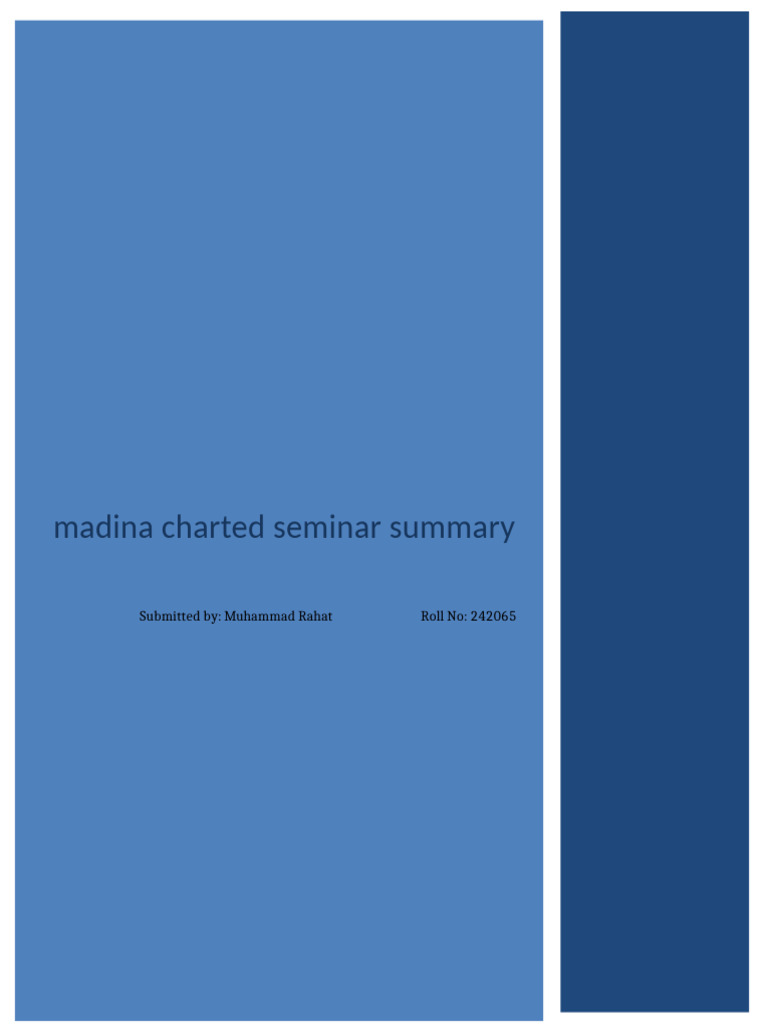 Summary Madina Charted Muhammad Rahat 242065 | PDF