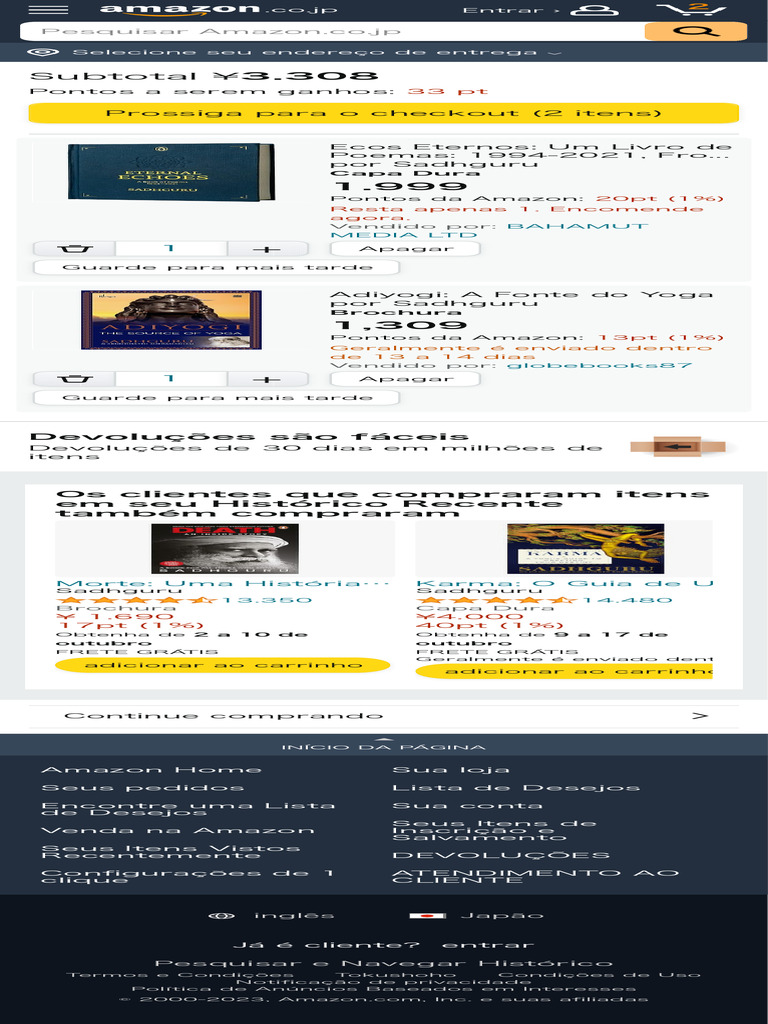 Carrinho de Compras Amazon - Co.jp | PDF