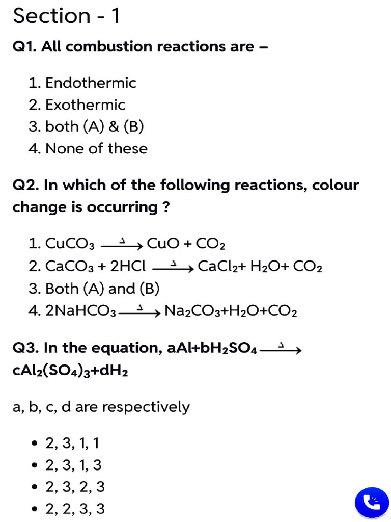 Revision Assignment On Chapter 1 | PDF | Chemical Reactions | Calcium