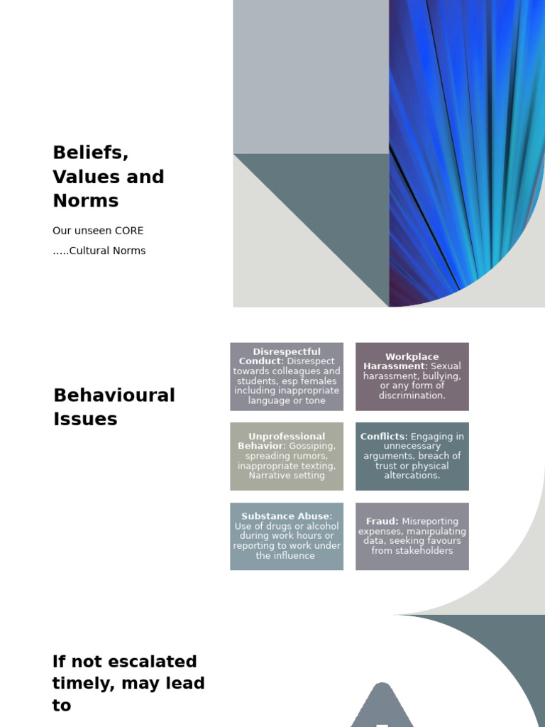 Workplace Norms and Values Explained | PDF | Nonverbal Communication ...