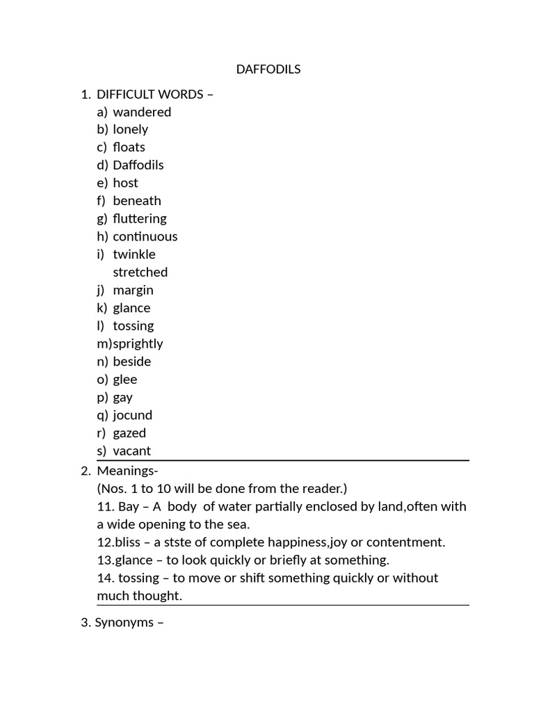 DAFFODILS | PDF