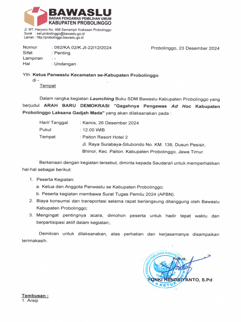 092 - Ka Und Panwascam - Launching Buku Arah Baru Demokrasi Pemilu 2024 - 26 Desember 2024 - HD ...