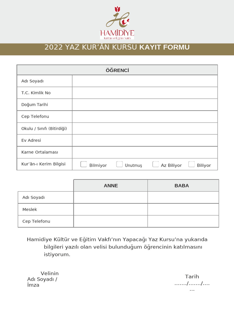 Kayit Formu 2 | PDF