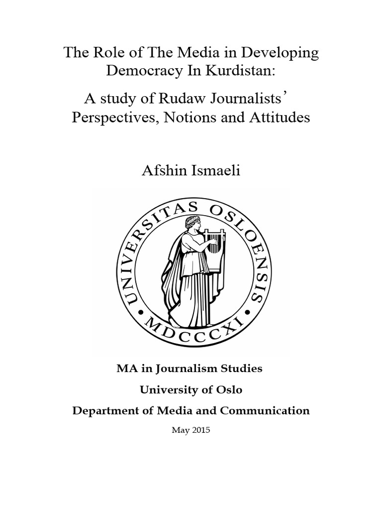 Media's Role in Kurdistan Democracy | PDF | Journalism | Iraqi Kurdistan