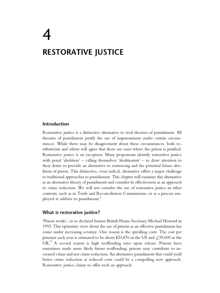 4a. Restorative Justice, P. 76-87 | PDF | Restorative Justice | Punishments