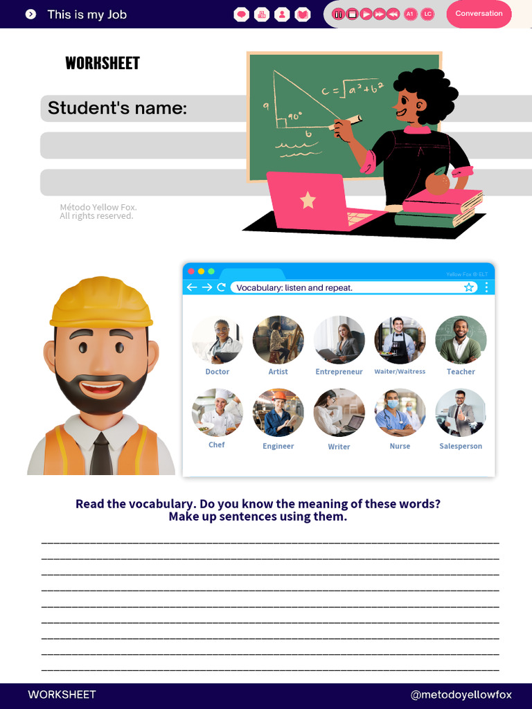 This Is My Job Worksheet | PDF | Linguistics | Applied Linguistics