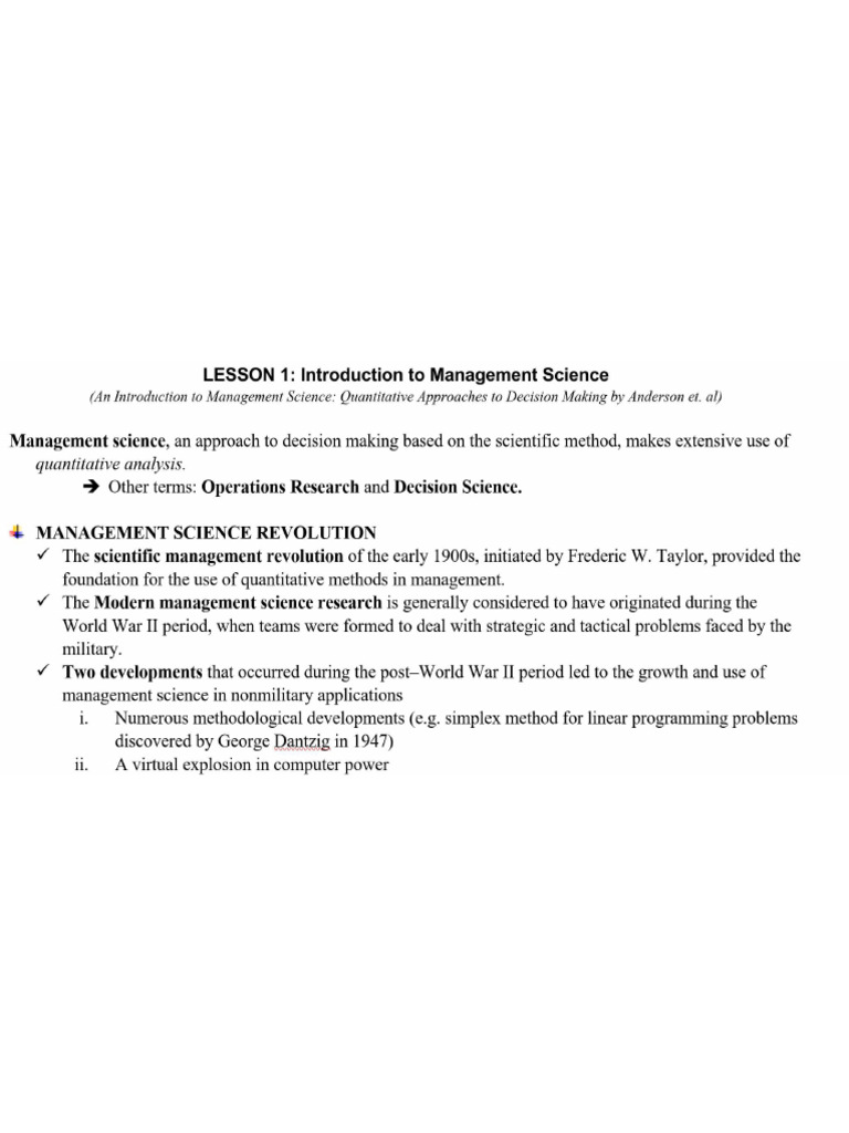 Management science | PDF