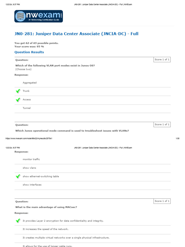 JNCIA-DC Exam Insights and Key Concepts | PDF | Computer Network | Routing