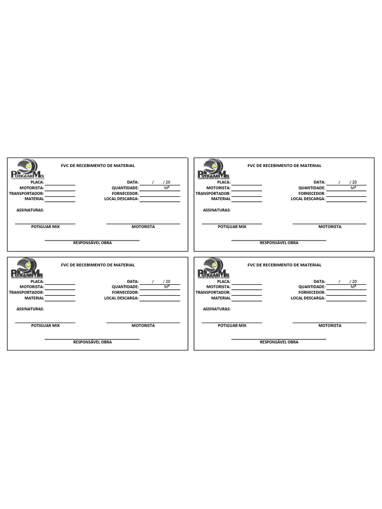 FVC - Recebimento Material - Rev.01 | PDF
