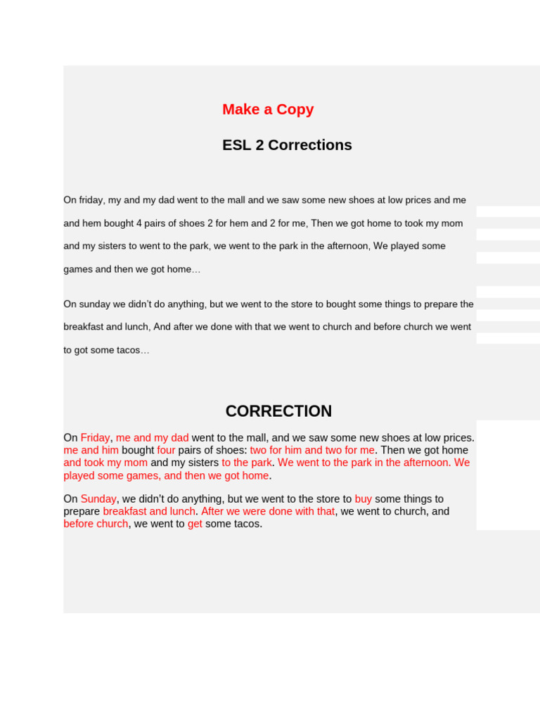 Copy of ESL 2 Corrections Gabriel Leonet | PDF