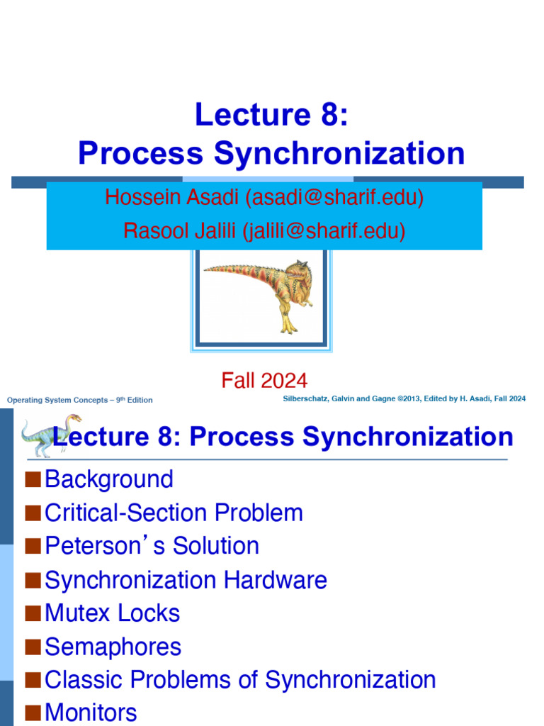 ch8-process-synch | PDF | Thread (Computing) | Process (Computing)