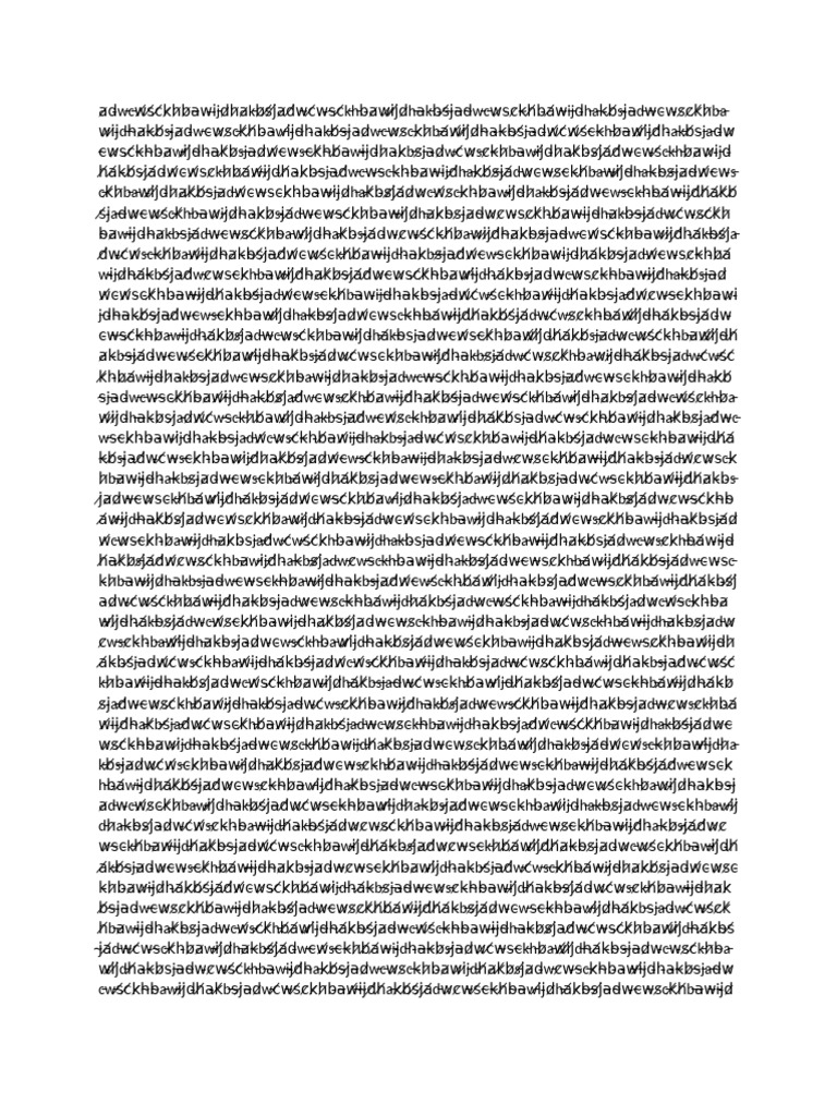 Unreadable Document Content | PDF