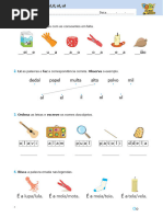 Ficha de Trabalho - Vogais e Ditongos | PDF | Artes Linguísticas e ...