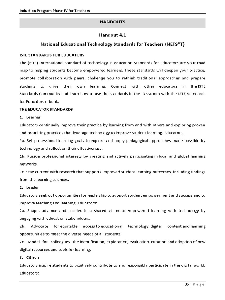 Iste | PDF | Teachers | Learning