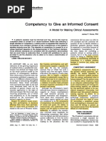 Appelbaum Criteria for Patient Capacity | PDF | Dementia | Medical ...