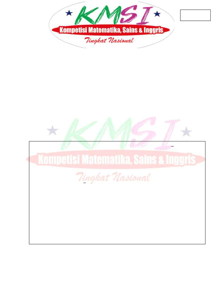 Soal Penyisihan Kmsi 2023 Sains Level 1 (Type c) | PDF