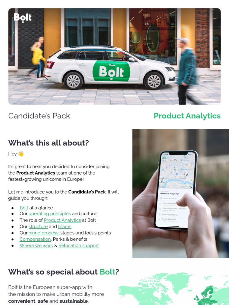 Candidate - S Pack - Product Analytics at Bolt | PDF | Option (Finance ...