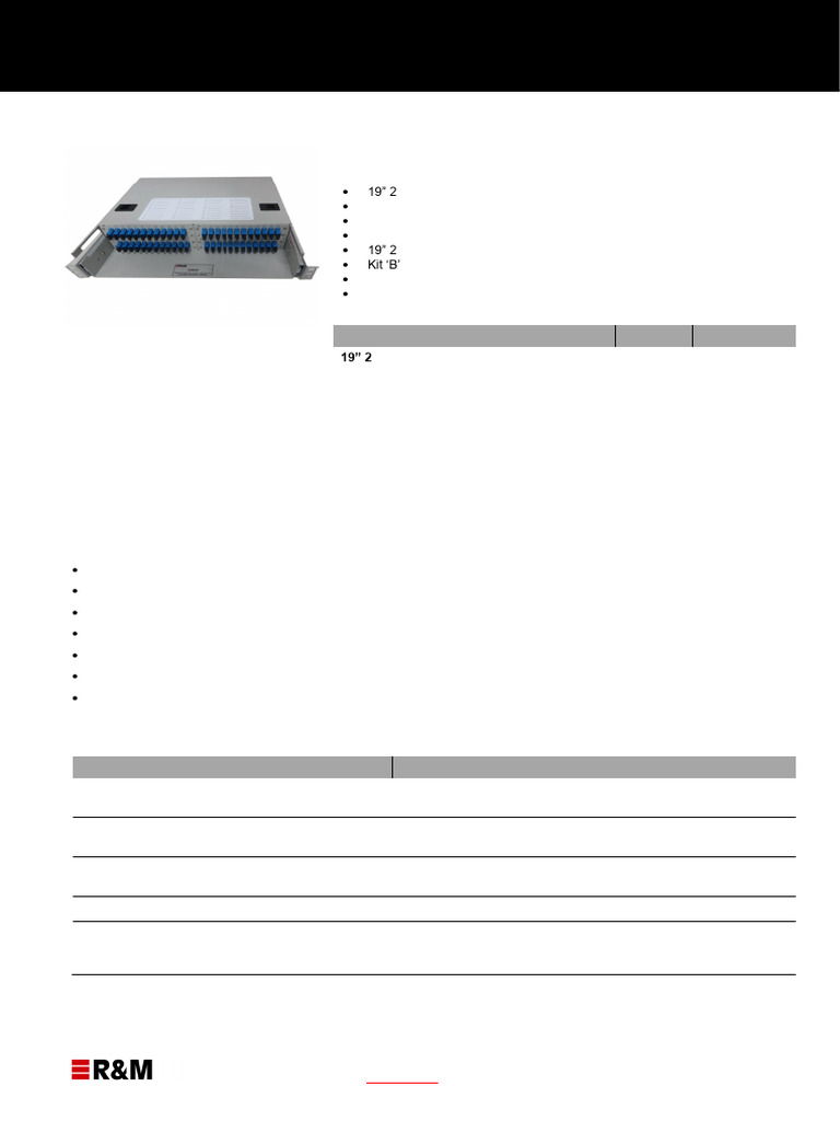 48F Rack Mount Fiber Distribution Panel | PDF | Optical Fiber ...