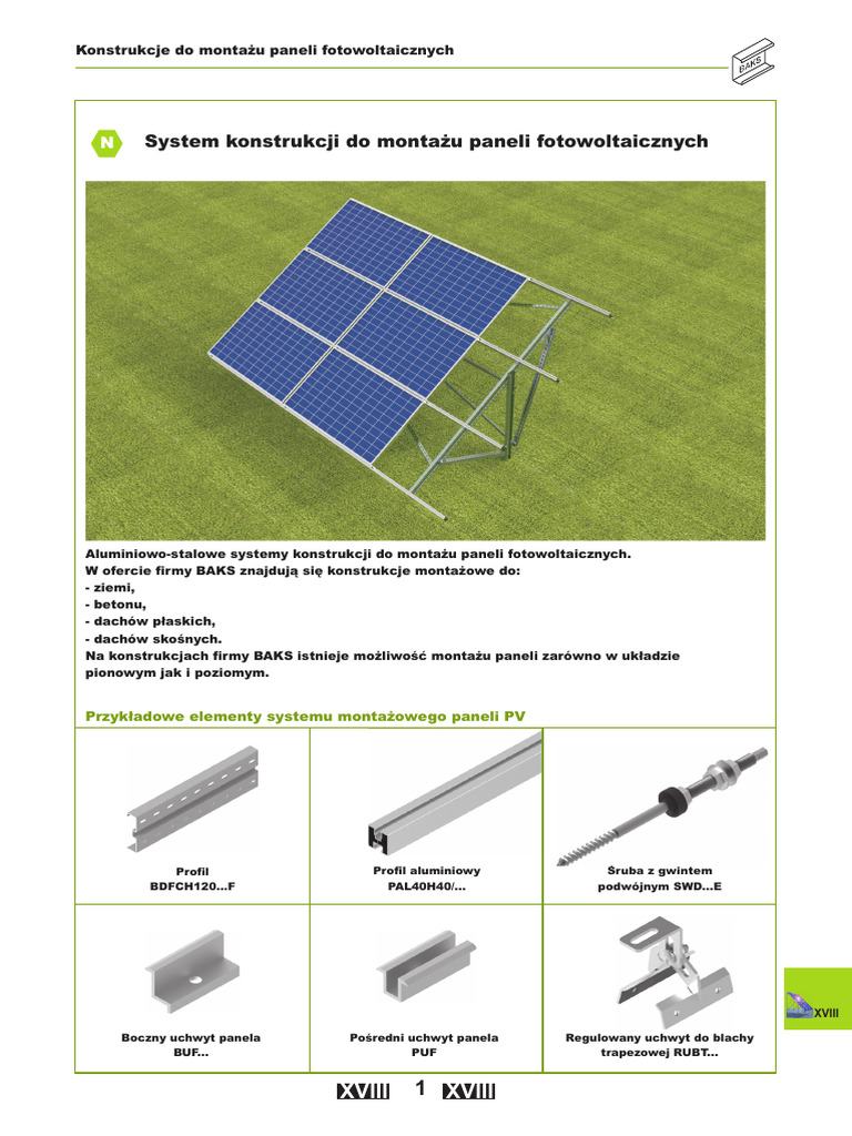 Konstrukcje Fotowoltaiczne | PDF
