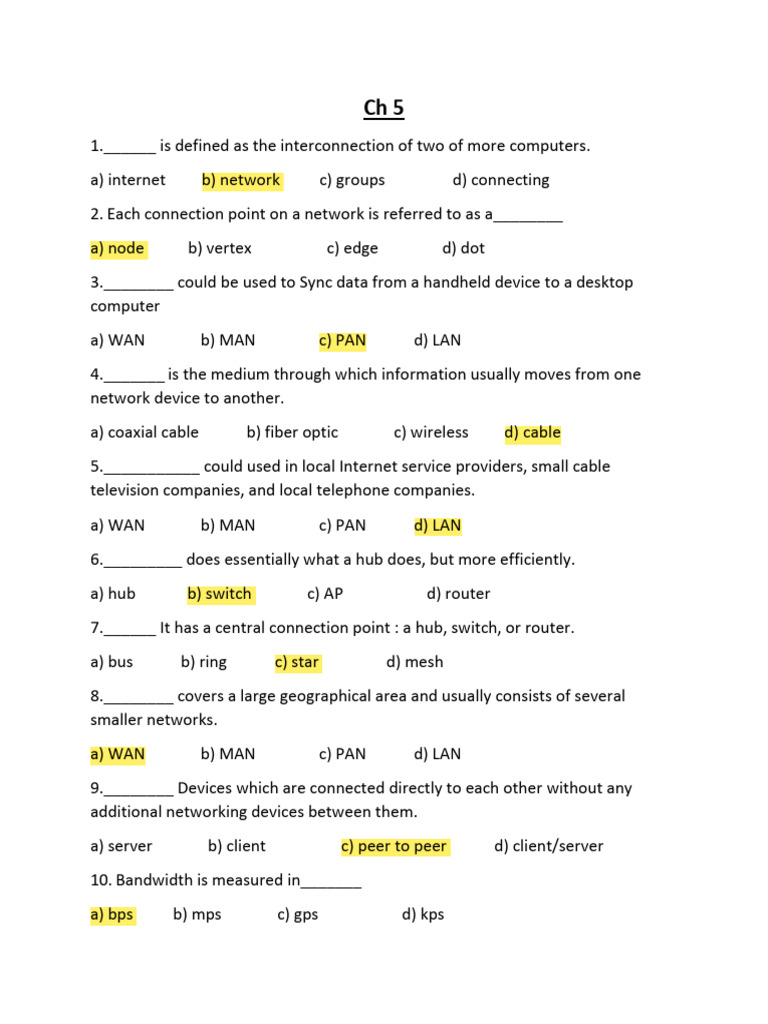 ch5 محلول | PDF | Computer Network | Network Interface Controller