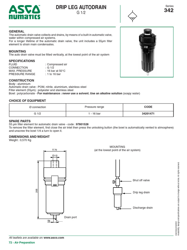 Drip Leg Vendor Drawing ASCA Numetics | PDF | Valve | Liquids