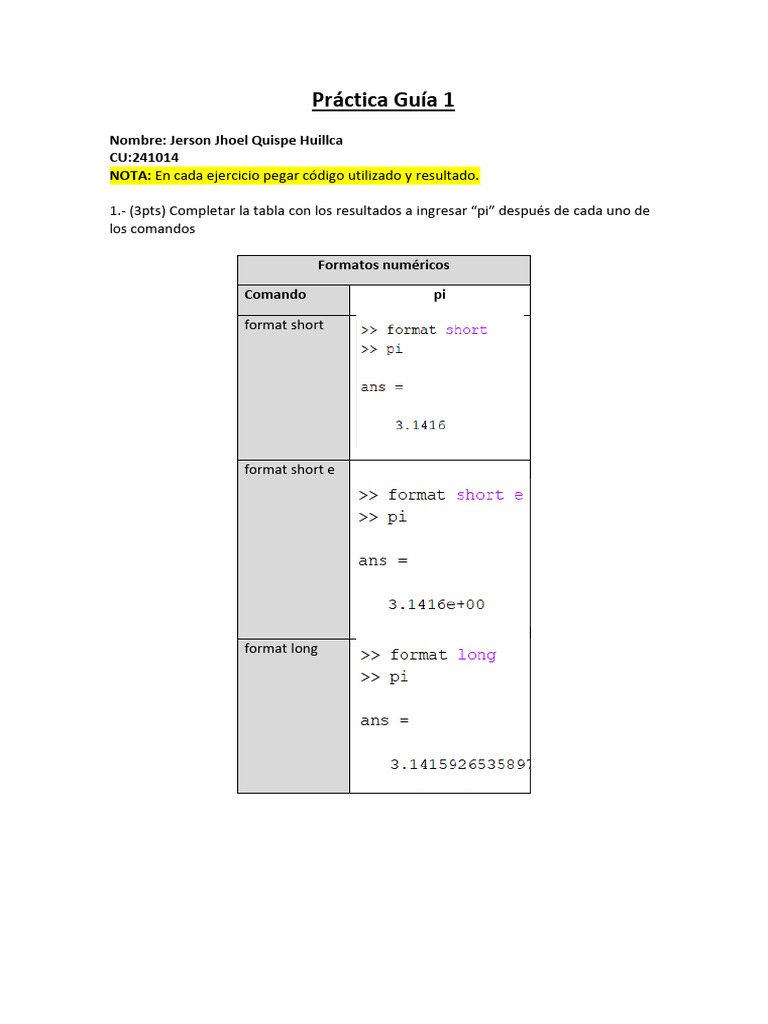 PRACTICA DE LABO | PDF