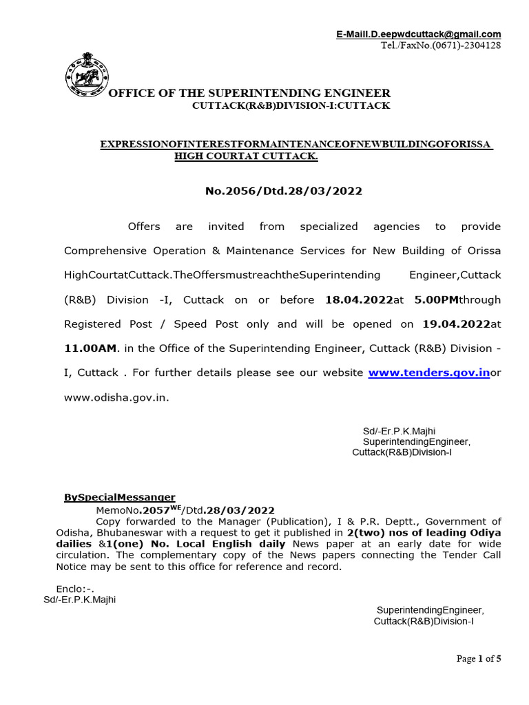 EOI Notice-2056 28.03.2022 | PDF