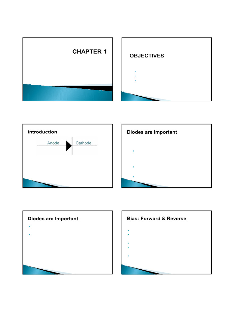 Lesson 3 Lecture - Introduction - To - Diodes - Handout | PDF | P–N Junction | Diode