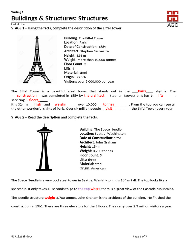 W1 401 Buildings and Structures Handout AK | PDF | Bridge | Civil ...