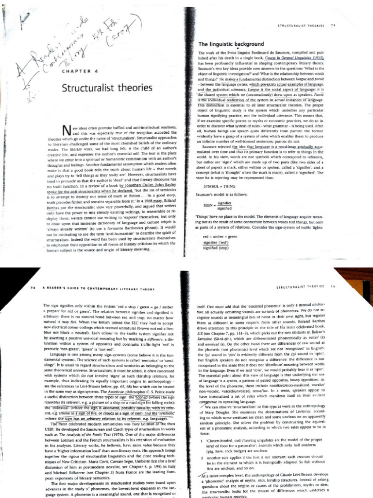 Structuralism (DSE - 1 Unit-4) | PDF