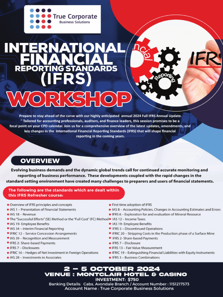 International Financial Reporting Standards (IFRS) Workshop Invitation ...