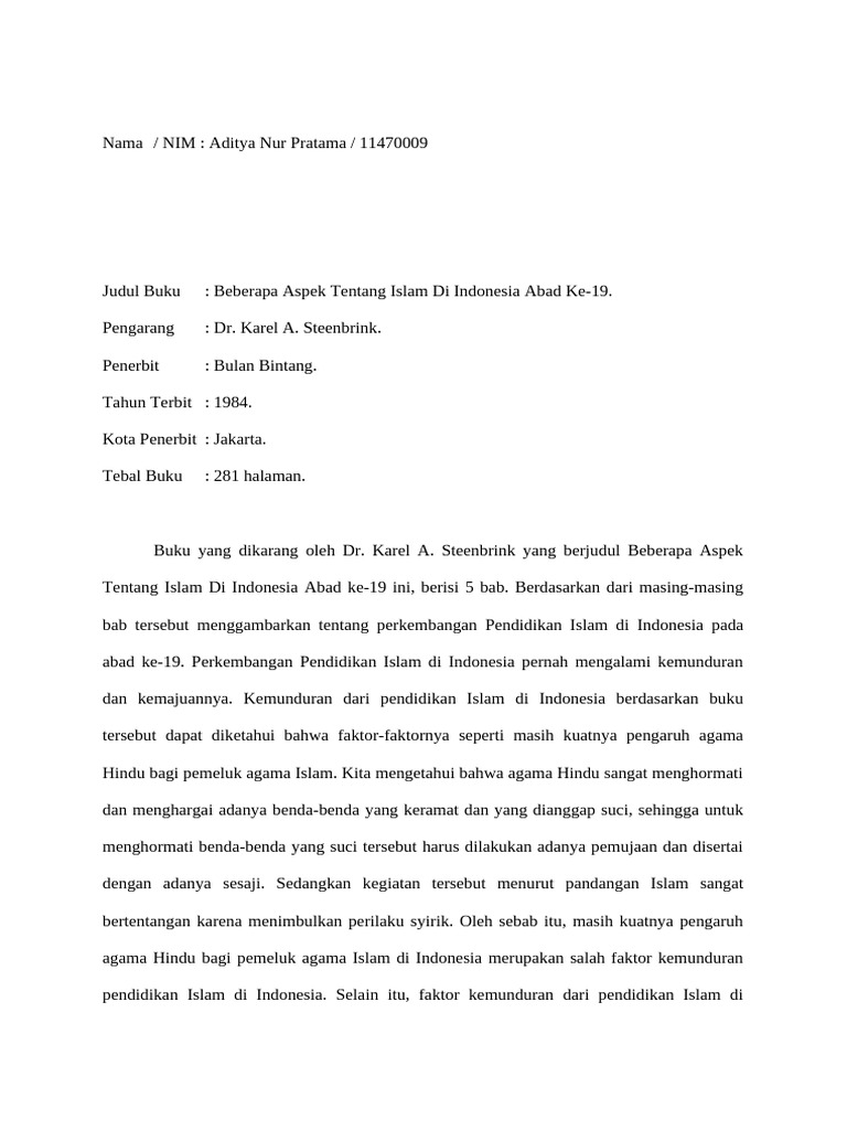 Islam Abad 19 di Indonesia | PDF