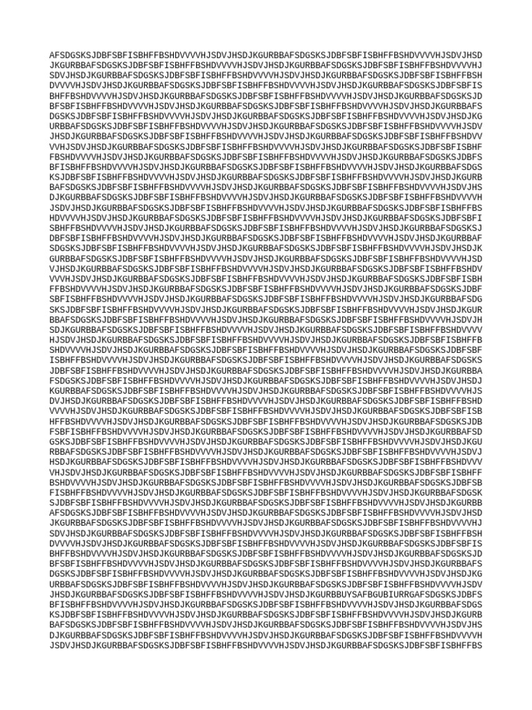 Nonsensical Text Document | PDF