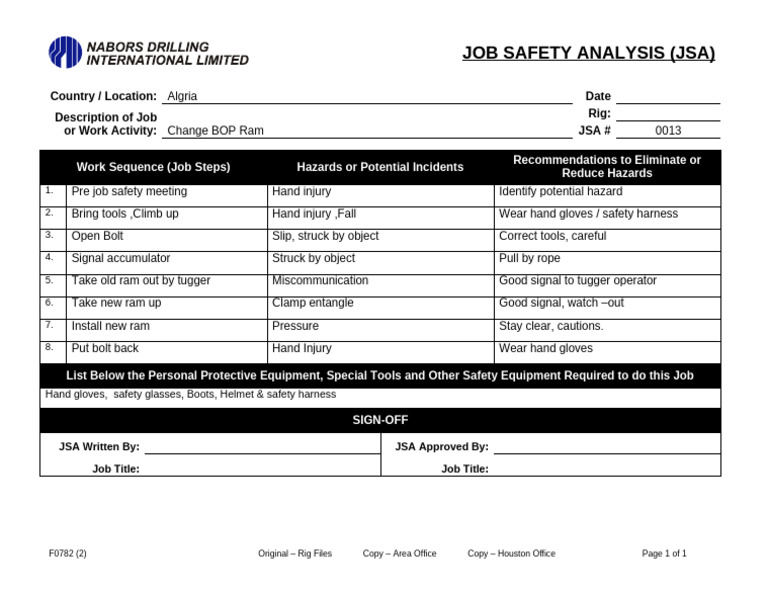 Change BOP Ram | PDF