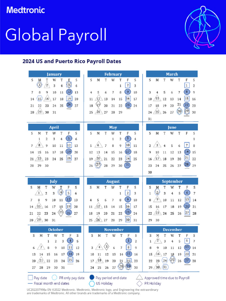 2024 Medtronic Payroll Schedule | PDF