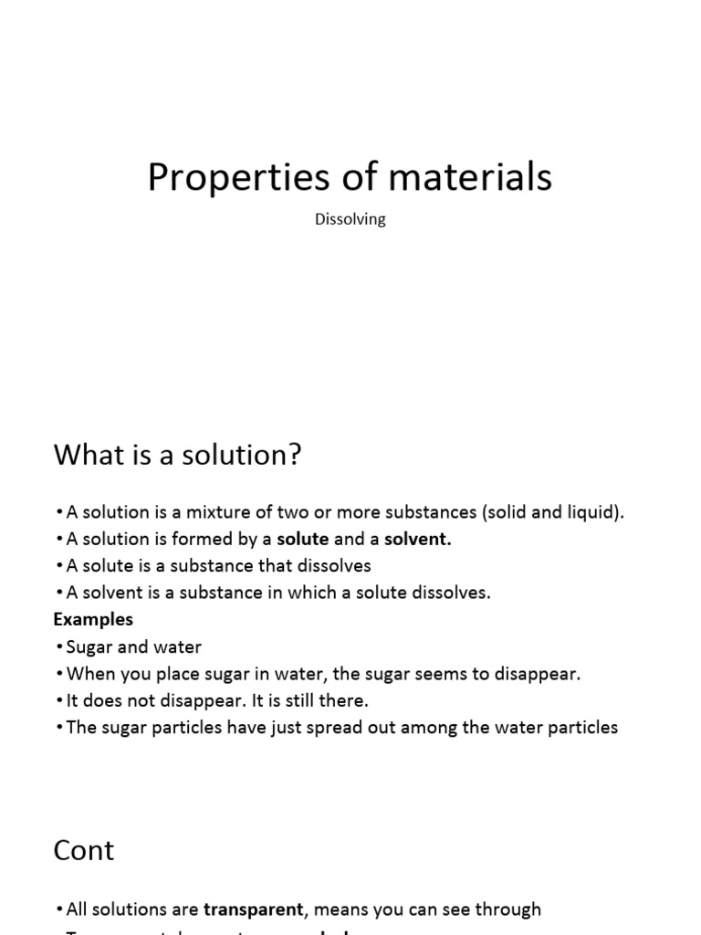 Understanding Solutions and Solubility | PDF | Solubility | Salt ...