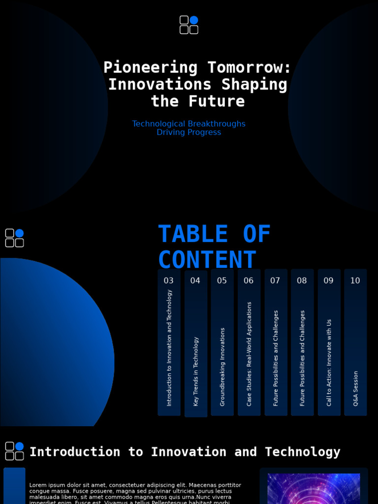 Innovations in Technology for Tomorrow | PDF