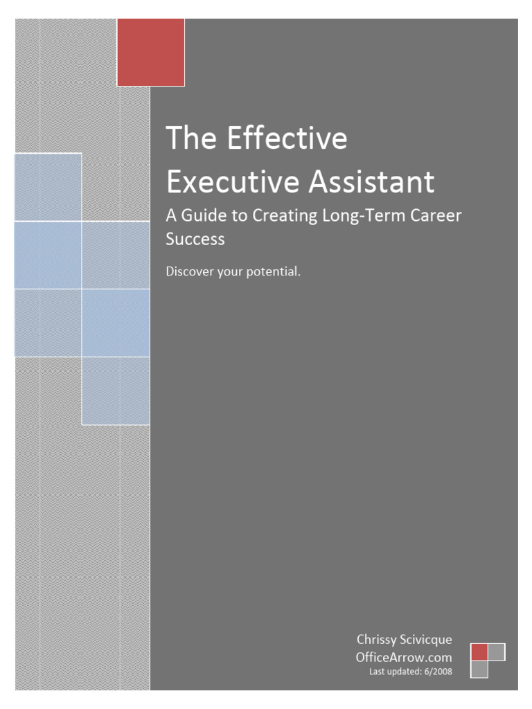 Effective Executive Assistant Guide | PDF | Motivation | Motivational