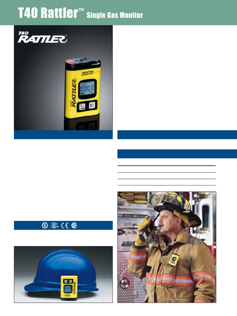 T4 Rattler Single Gas Detector | PDF
