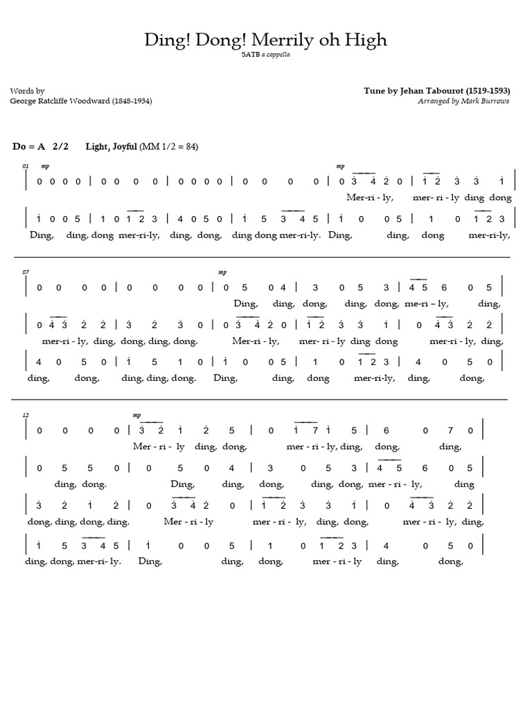 Ding! Dong! Merrily On High - Mark Burrows - Rev | PDF | Brain ...