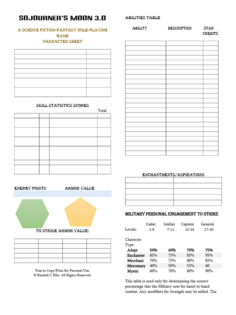 SM3.0-Character-Sheets-2024 | PDF
